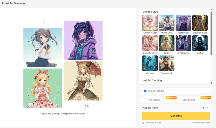 Top 5 Loli AI Generators with Prompts and Usage Steps